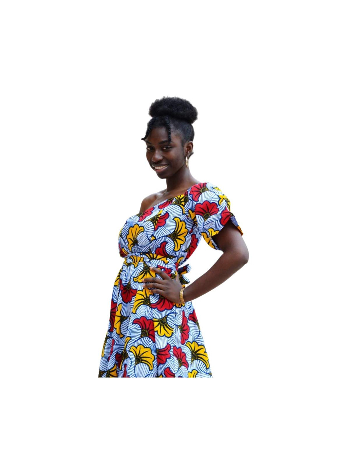 Joli Pagne Africain - Hitarget - 100% Wax Coton - Couleurs Jaune, R...