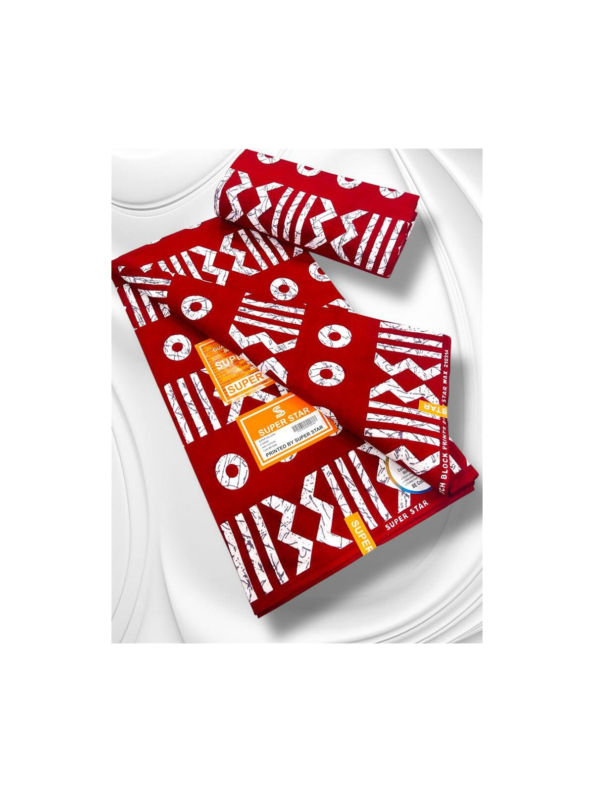 Bogolan Wax rouge brique - Tissu africain 6 yards 100% coton | Bogo...