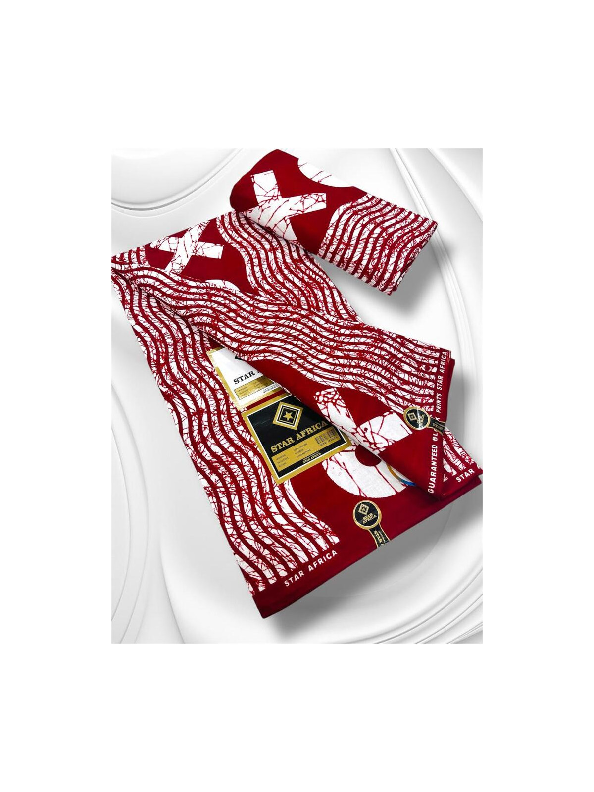 copy of Bogolan Wax rouge brique - Tissu africain 6 yards 100% coto...