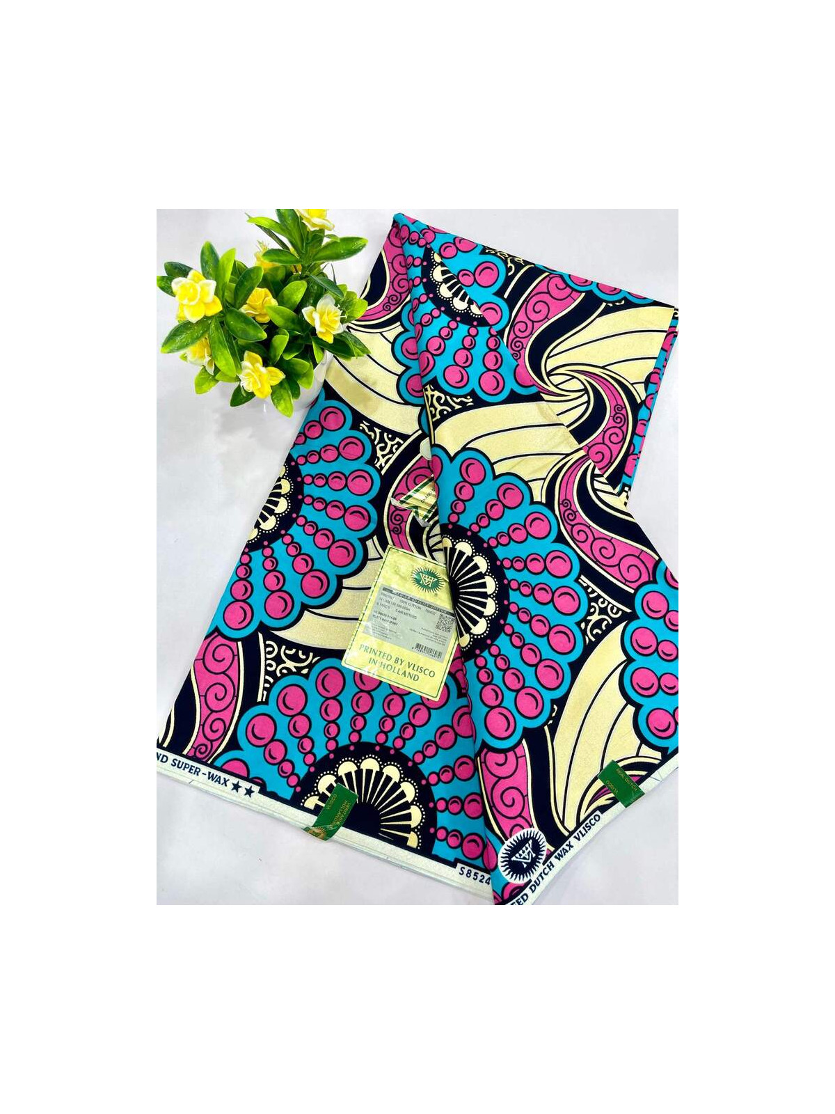 Loincloth Wax Vlisco - Vlisco - Super Vlisco Gold Wax Hollandais 100% C...