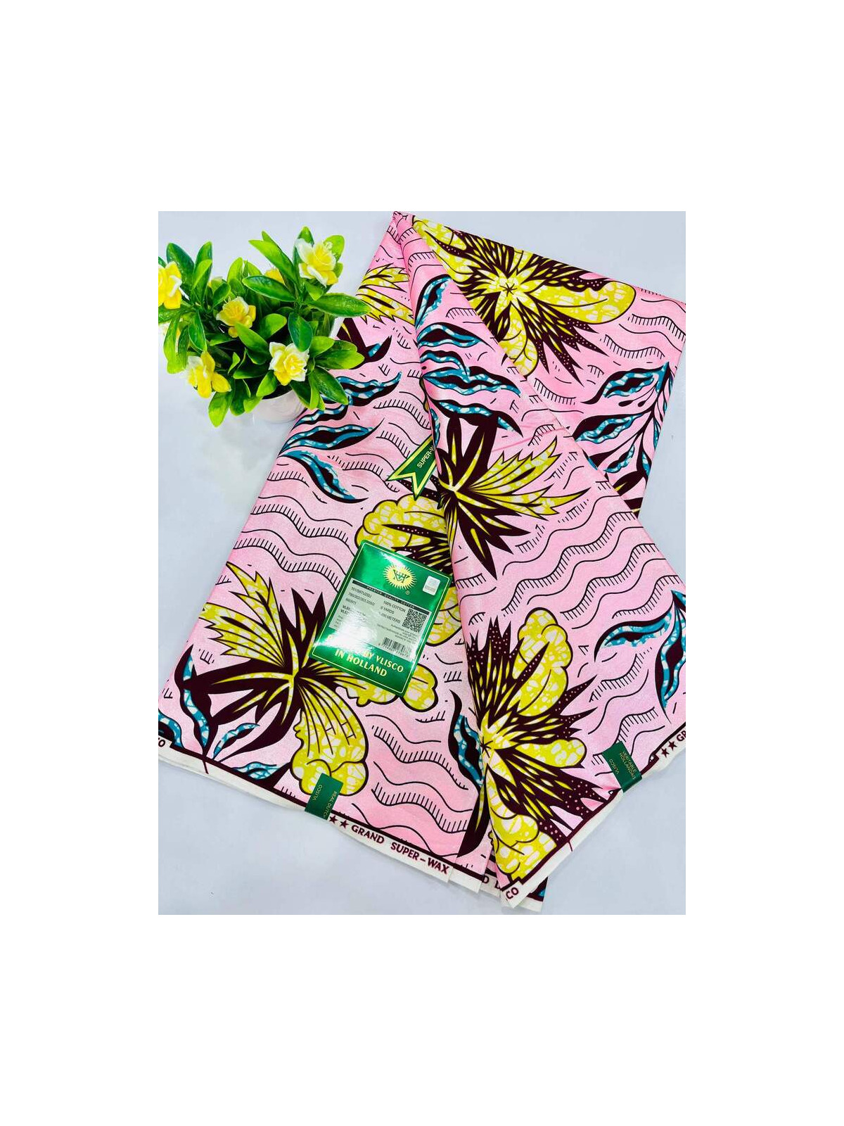 Loincloth Wax Vlisco - Vlisco - Super Vlisco Gold Wax Hollandais 100% C...