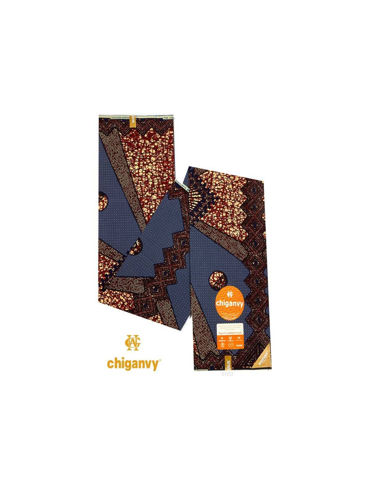 Pagne Wax d'Afrique - Chiganvy -Tissu Imprimé 100% Coton et Résista...