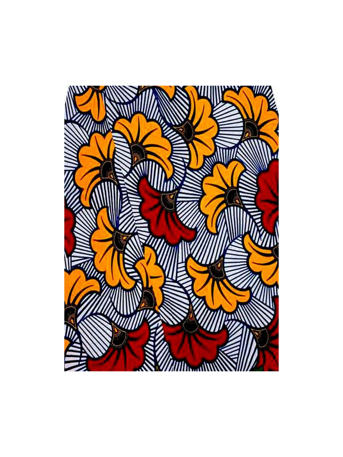 Joli Pagne Africain - Hitarget - 100% Wax Coton - Couleurs Jaune, R...